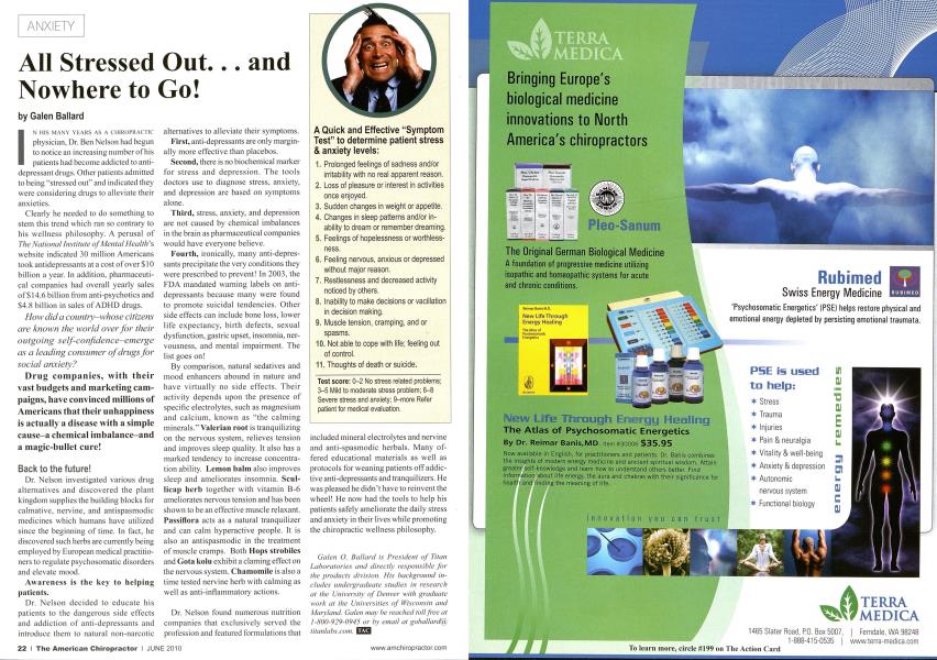 All Stressed Out... and Nowhere to Go! | The American Chiropractor ...