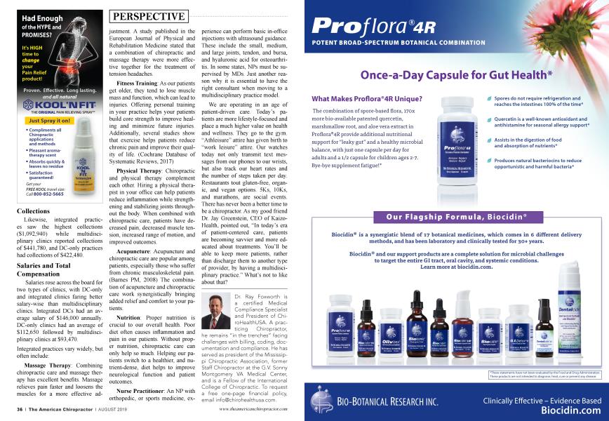 BIO-BOTANICAL RESEARCH INC. | The American Chiropractor | AUGUST 2019