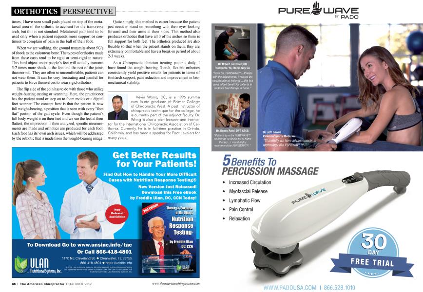 pure wave | The American Chiropractor | OCTOBER 2019