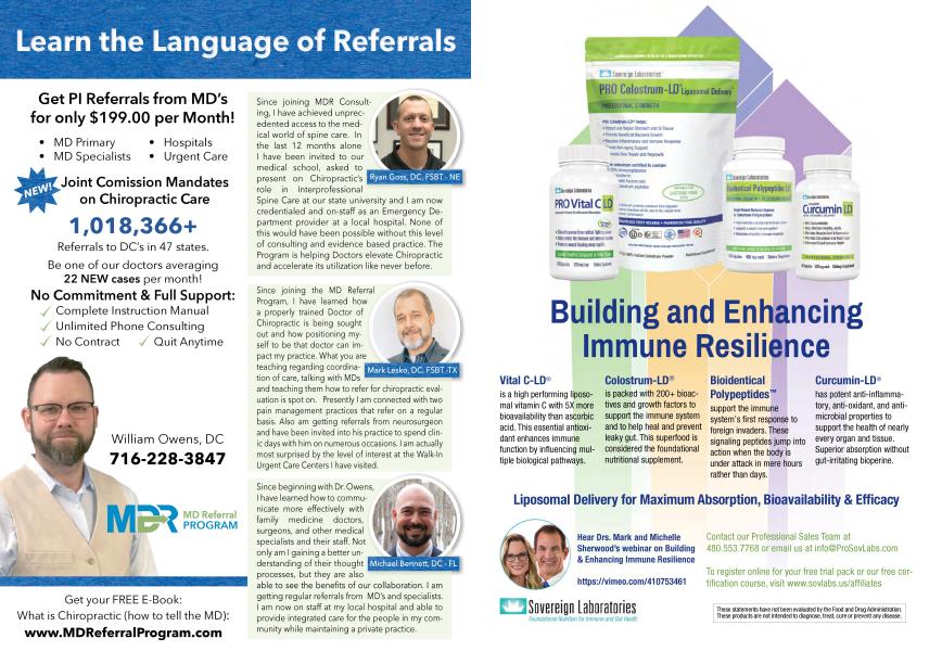 MD Referral PROGRAM | The American Chiropractor | Buyer's Guide 2020-2021