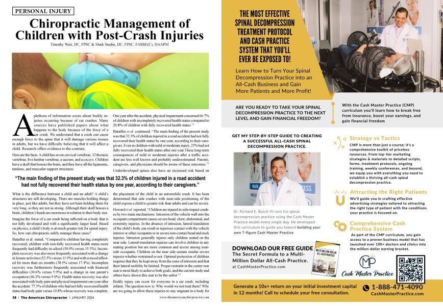 Chiropractic Management of Children with Post-Crash Injuries | The ...