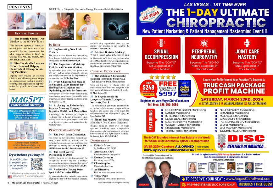 CONTENTS | The American Chiropractor | FEBRUARY 2024